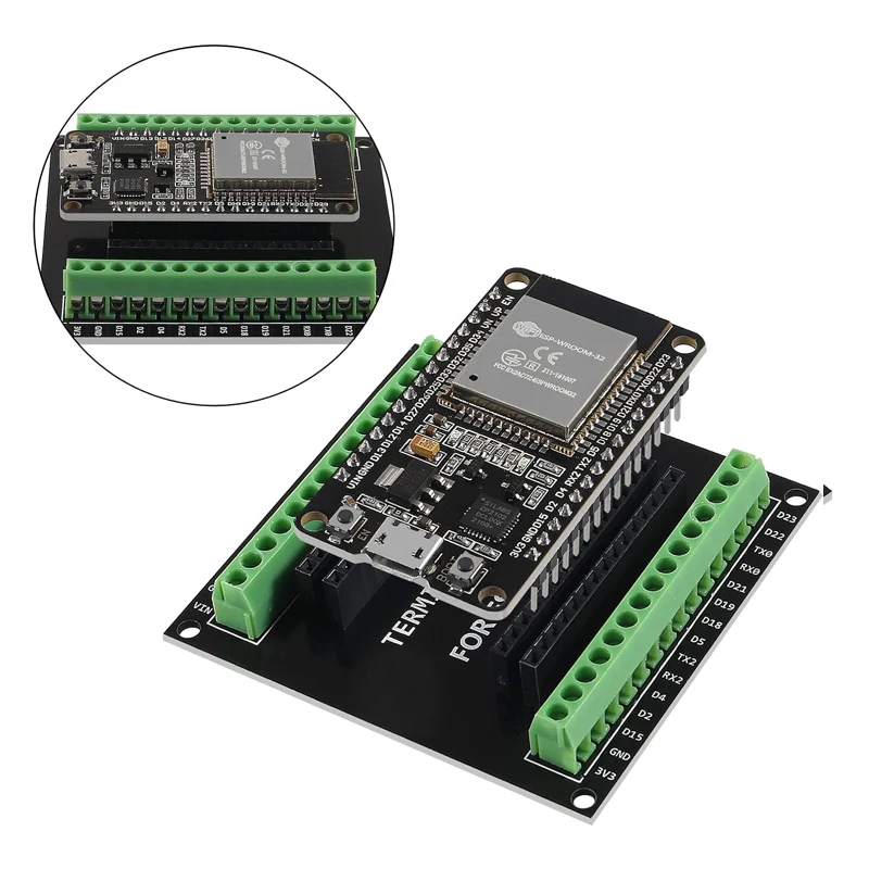 Esp32 Breakout Board Gpio 1 Into 2 Compatible With 30 Pins + Bluetooth ...