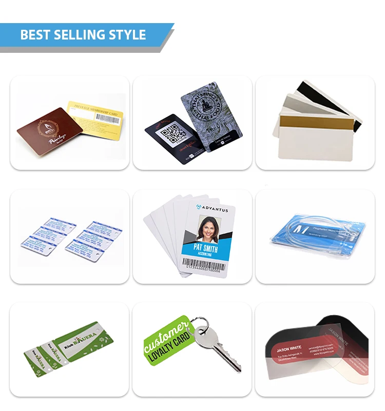 Plastic PVC Blank Plain White ID Card - Waterproof & Customizable