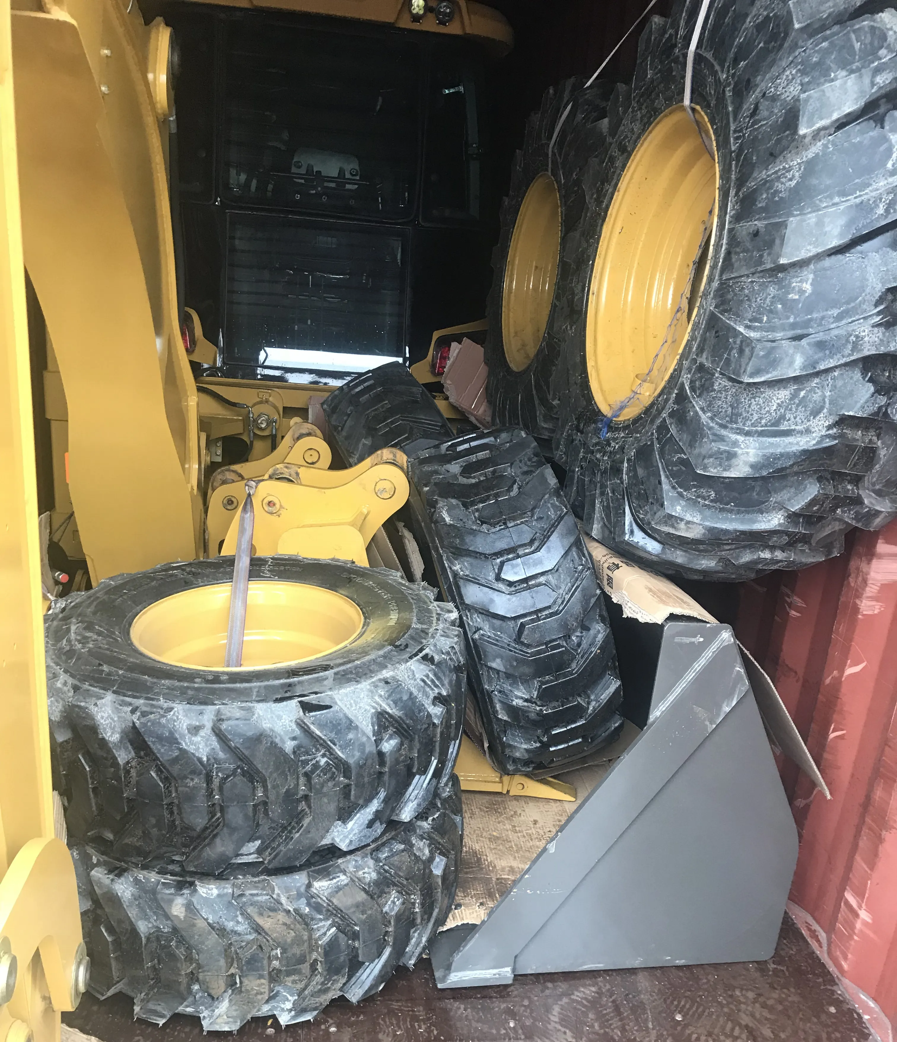 Front End Loader Solid Rubber Tires Wheel Loader Mini Long Arms ...
