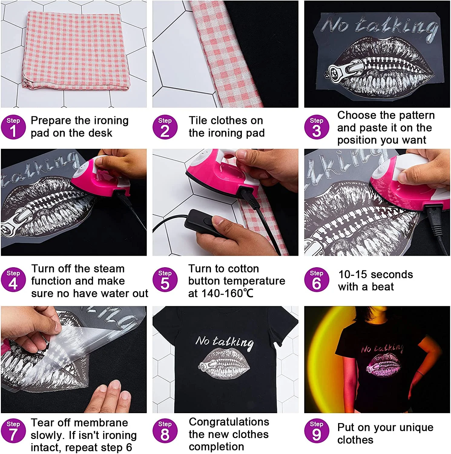 Custom Logo Vinyl Heat Transfer DTF Printer Transfers