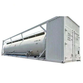 40ft Bulk Lime Cement Tank Container Powder Food Medicine 50 Cbm Tank ...