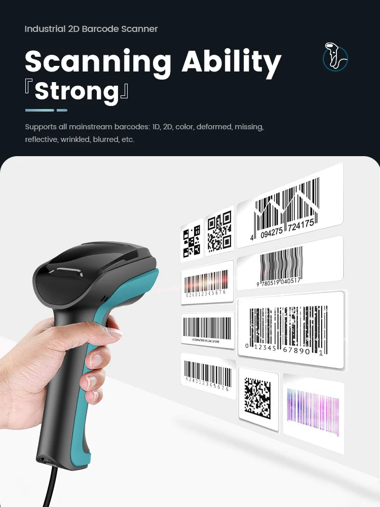 XB-D50 2D Laser Barcode Scanner - Efficient QR Reading