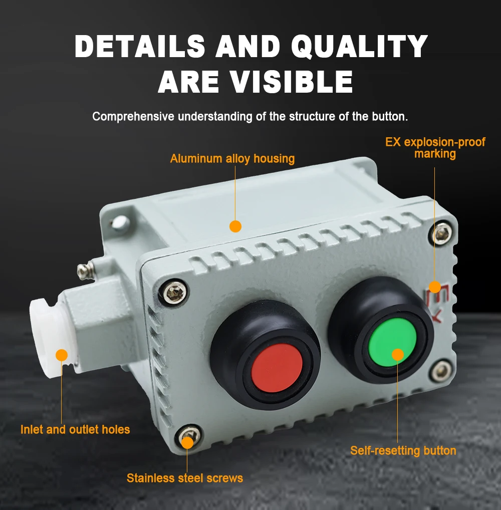 Explosion Proof Emergency Stop Button Explosion Proof Push Button Box Explosion Proof Start Stop ...