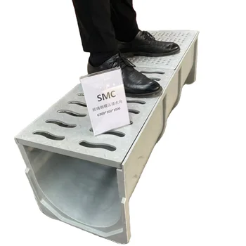 High Quality 200mm Fiberglass Channel Gutter 300 Polymer Resin Smc U ...