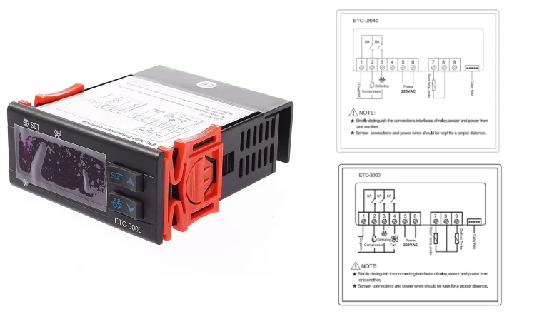 ETC-2040 ETC-3000 Electronic Temperature Controllers with Timer