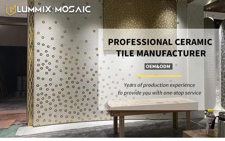 Dark Light Color System Mosaic Tile Hexagon Mosaic Bathroom Tile Brick ...
