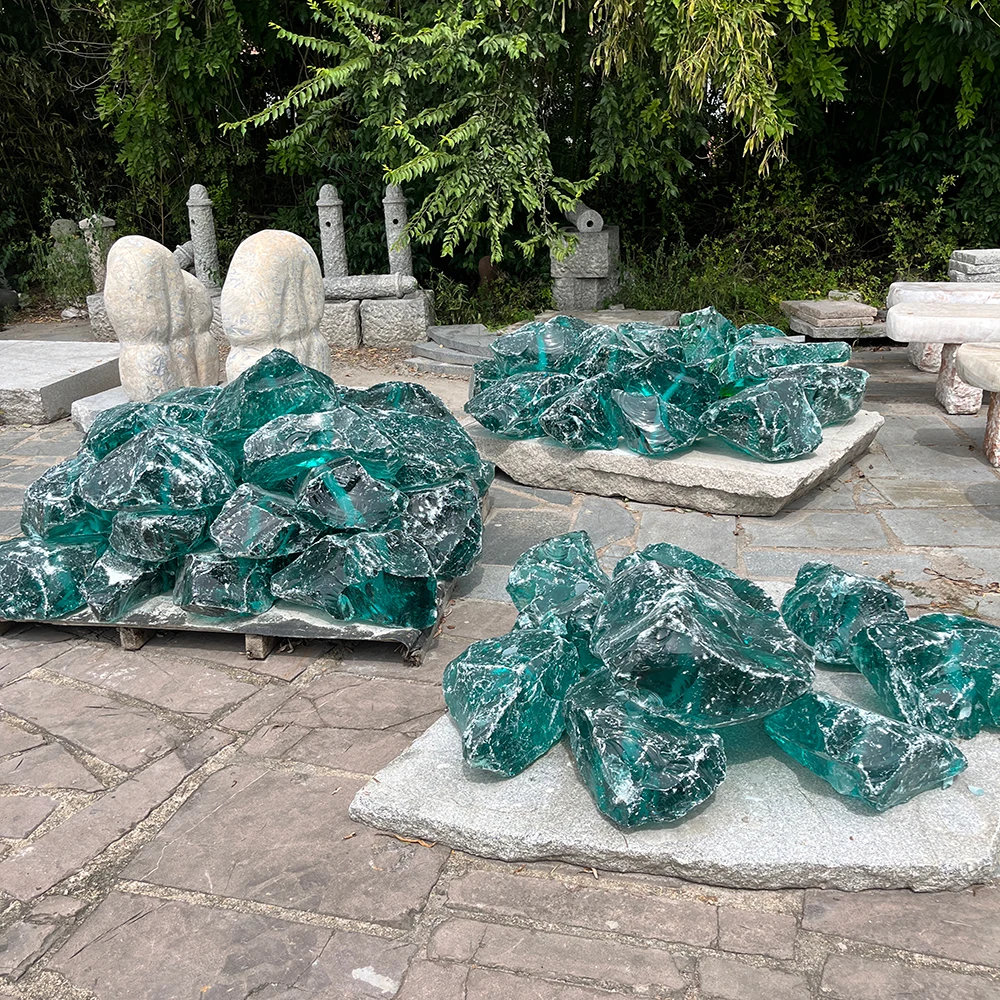 Garden Decoration Fire Rated Glass Landscaping Natural Decorative Slag ...