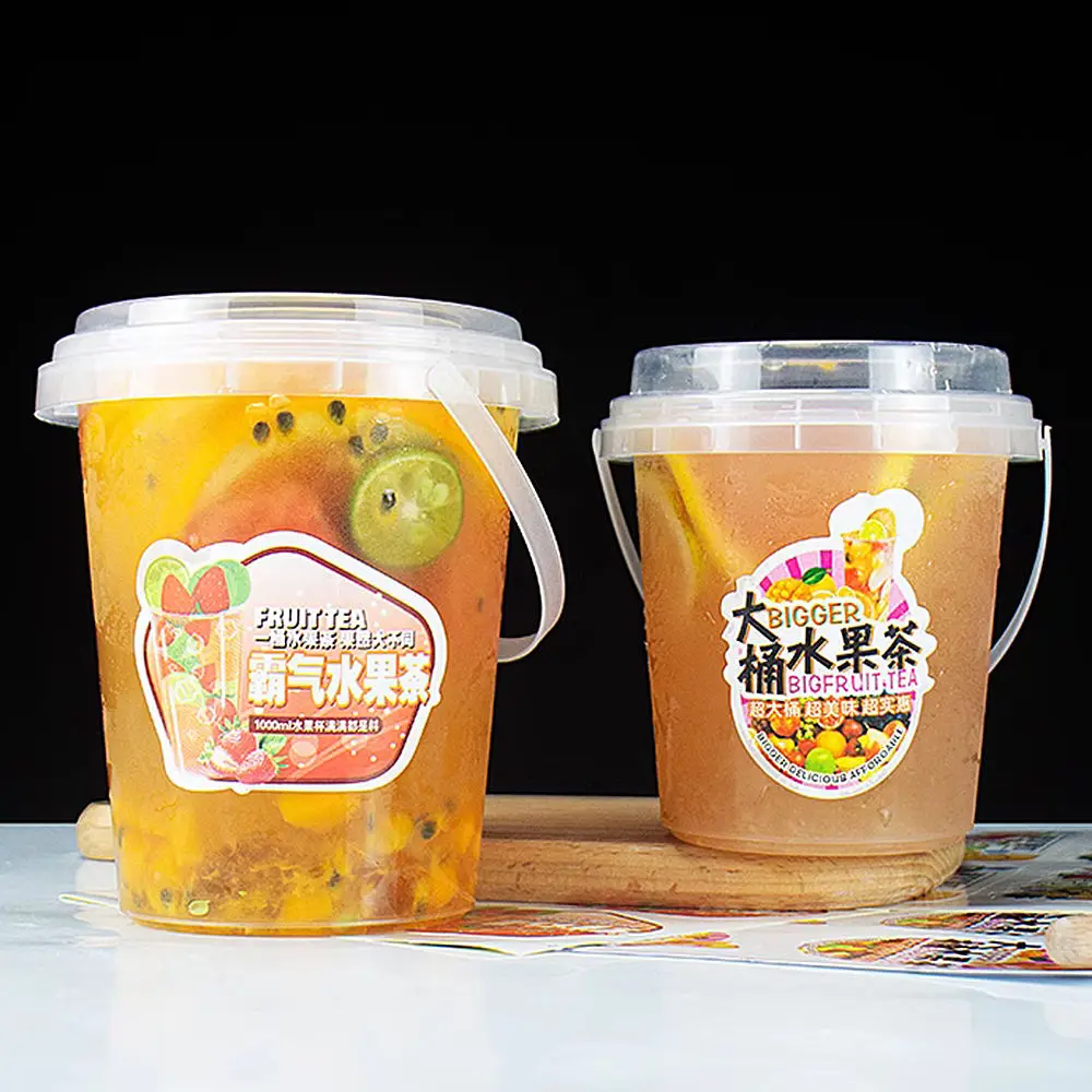 500ml 700ml 1000ml Fruit Tea Bucket Hand Pp Material New Milk Tea Cup ...
