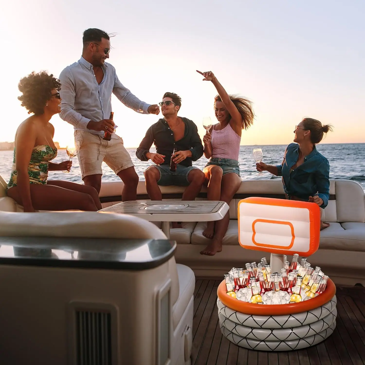 Inflatable Football Game Cooler Box for Stadium Party Decorations