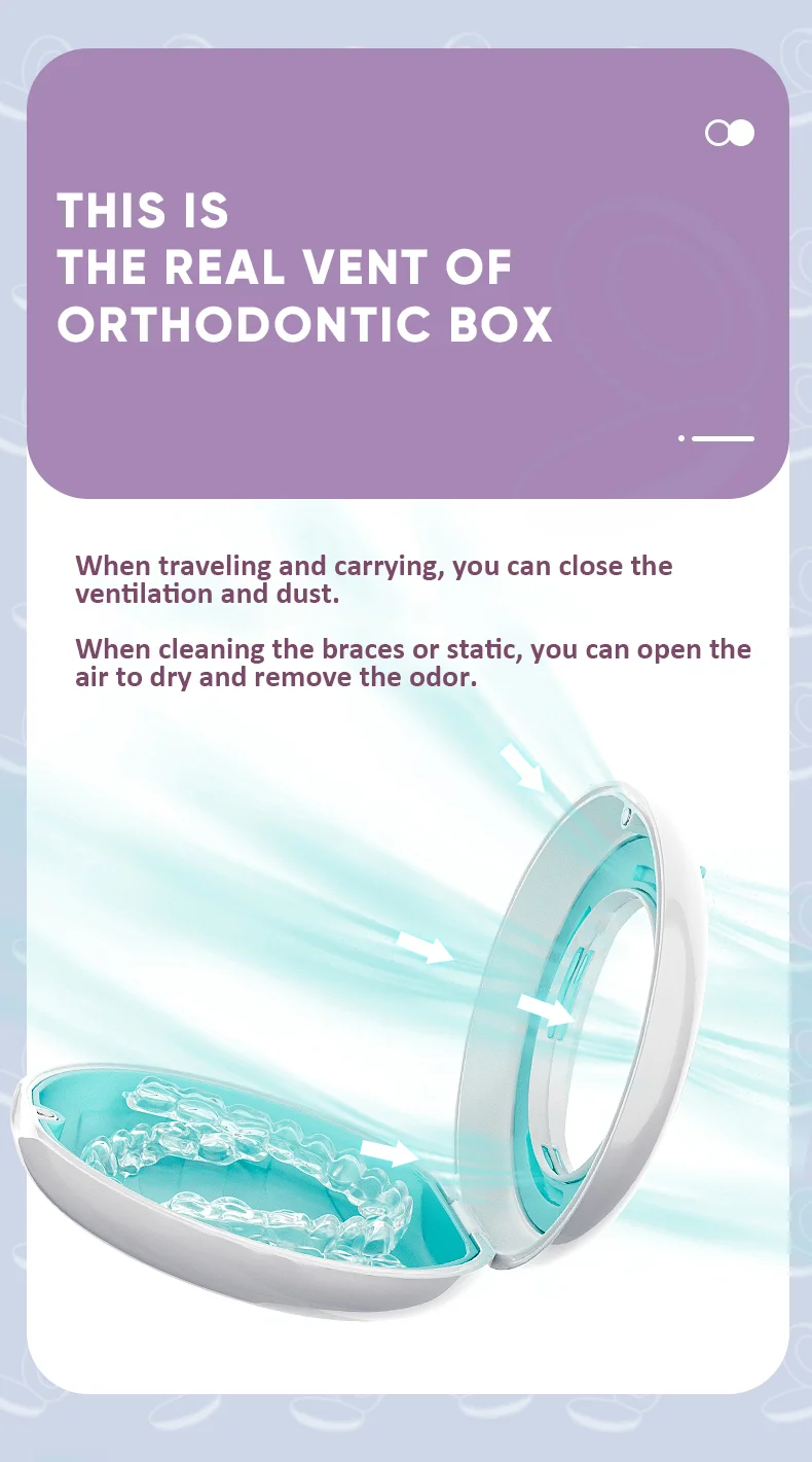 Customizable Logo Colorful Plastic Orthodontic Dental Retainer Case ...