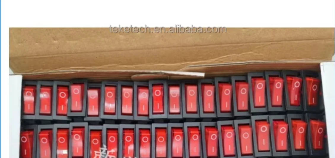 KCD3 Rocker Switch 250VAC 3Pin with lights Power Switch for Electric ...