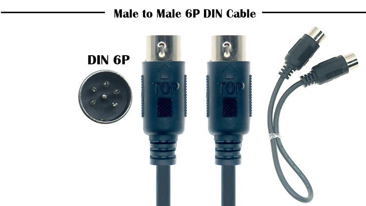 Cabo De Extensão Midi De 6 Pinos Macho,Cabo De Extensão Para Teclado E ...