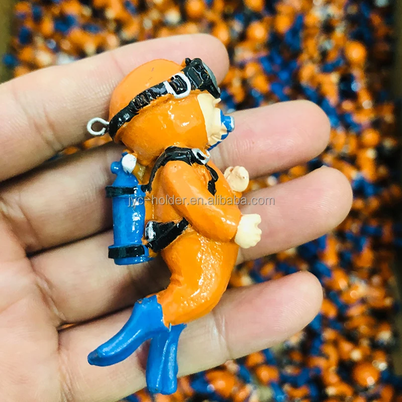 Aquarium Decoration Figurine Diver With Floating Ball Fish Tank ...