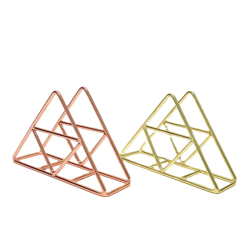Creative European Iron Triangle Design Napkin Table Holders Metal ...