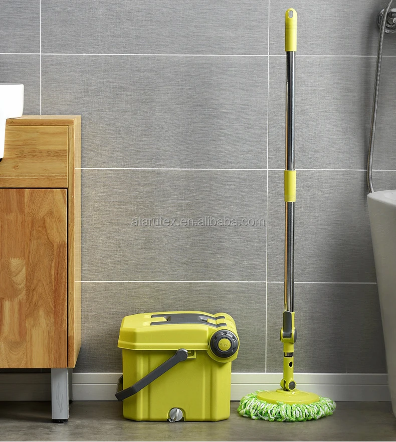 Rotating Detachable Floor Map Cleaning Microfiber Mop 360 Spin ...