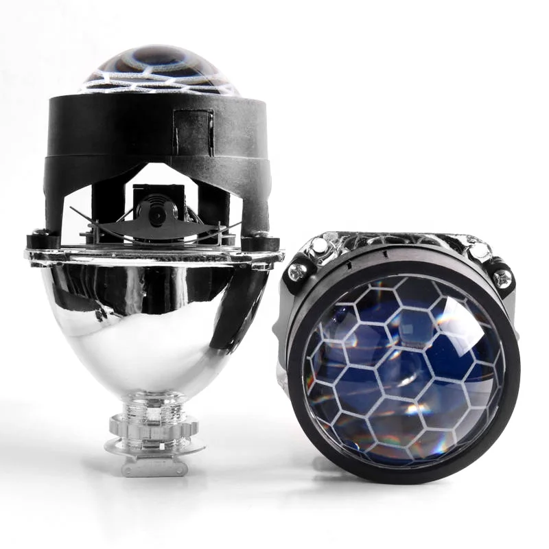 2.5 Inch Blue Coating Honeycomb Mini Bi Xenon Projector Lens Drl Angel ...