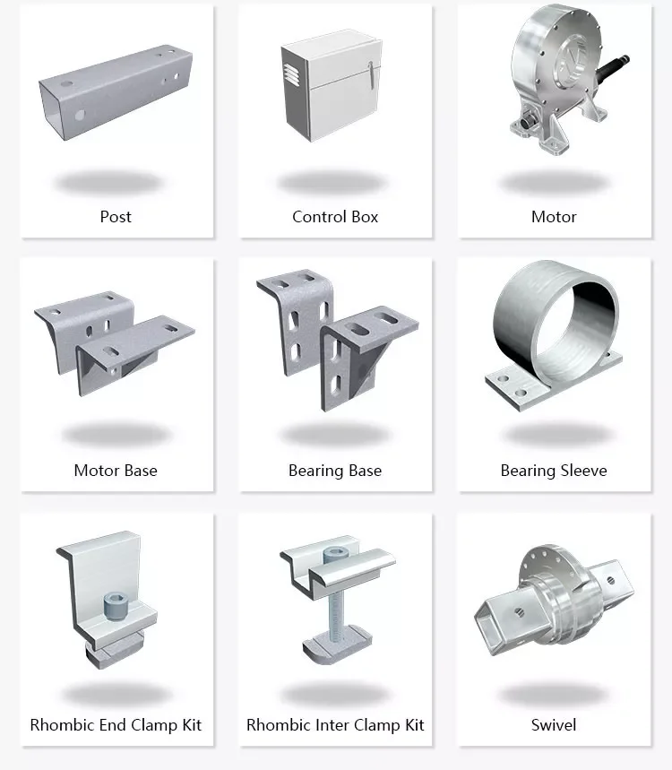 Aluminium Solar Panel Rail Tracking Structure Single/dual Axis Solar ...