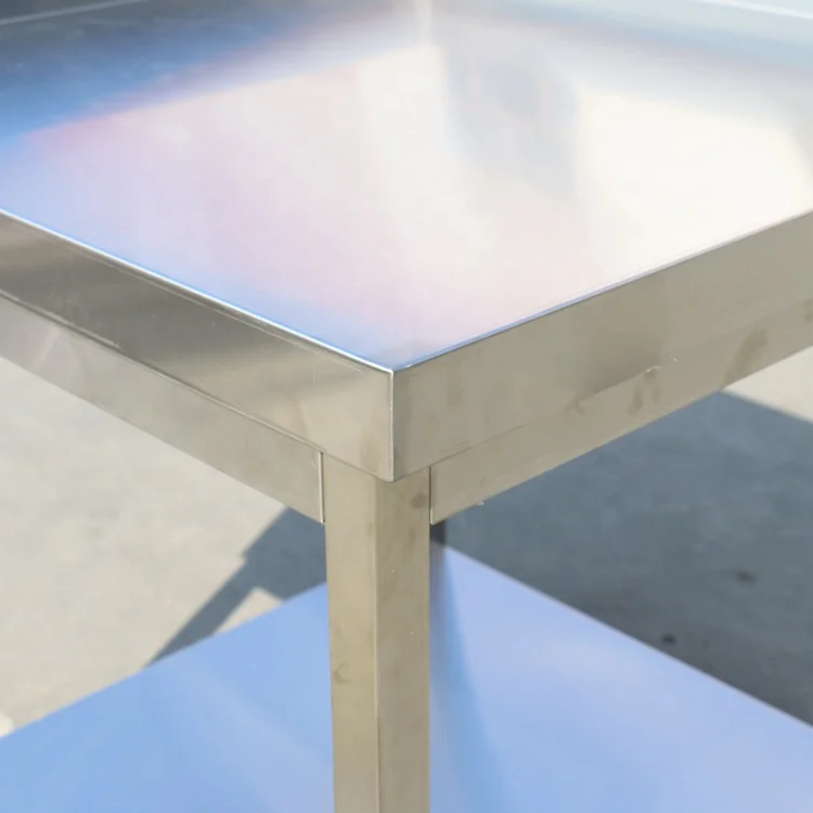 Italy Style Working Table Without Splashback SUS304 2 Layer Stainless ...