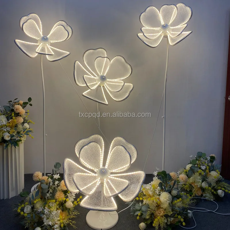 Mf-l274wedding Led Flower Lamp Standing Type Decorative Stage Light ...