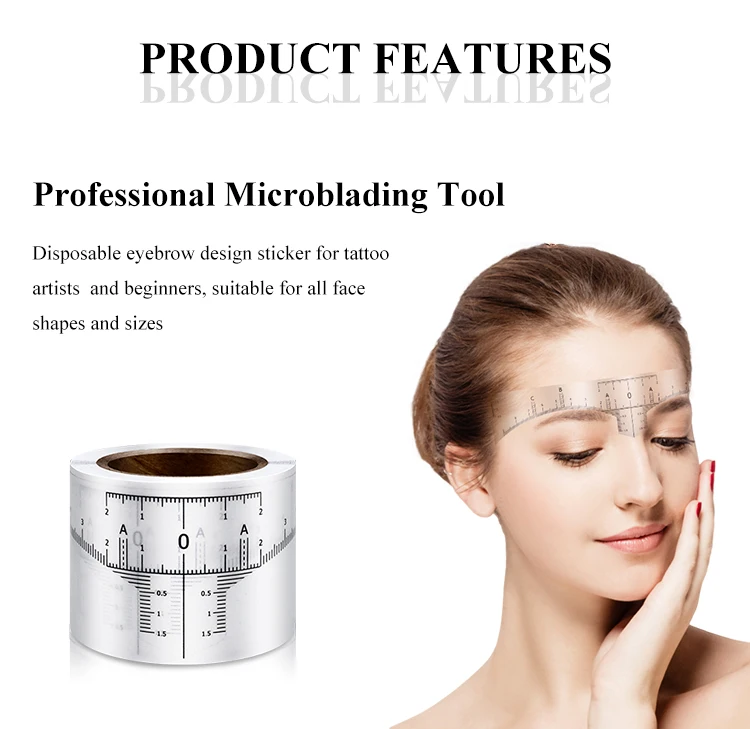 Transparent Disposable Brow Mapping Stickers Stencil Microblading ...