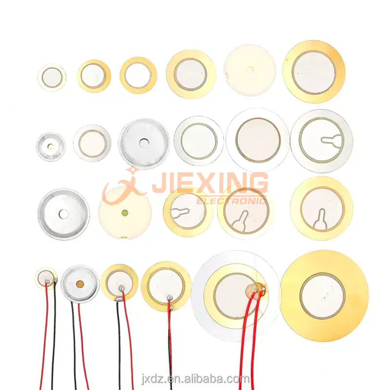 Piezoelectric Ceramic Sheet 50mm Buzzer With 60mm Cable Copper Piece ...