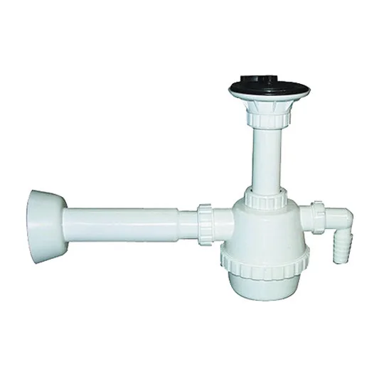 1-Way PVC Siphon with Drain 1\"1/4 Pipe Washing Machine Drain Plumbing ...