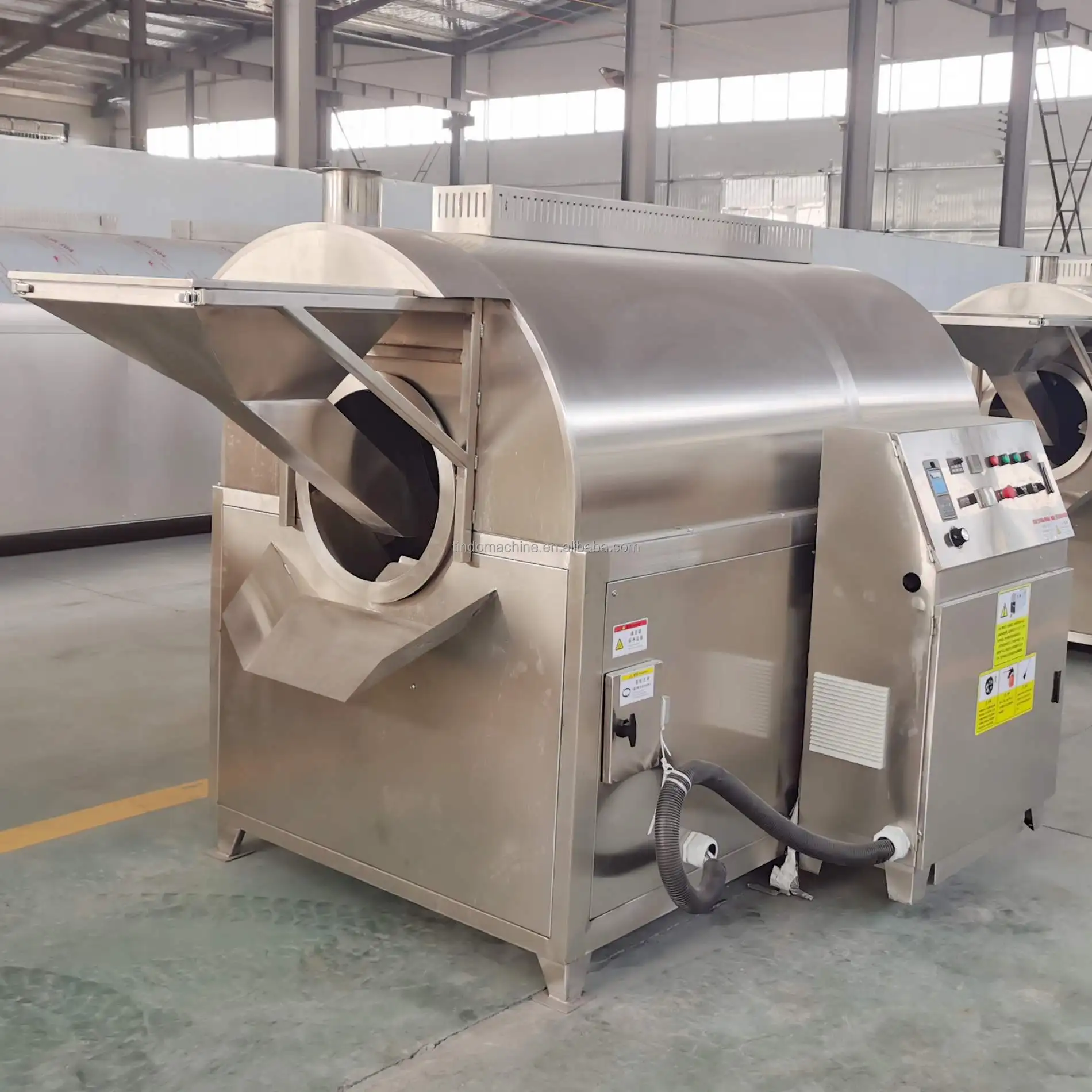 Industrial Automatic Continuous Roaster Machine Roast Electr Coffees ...