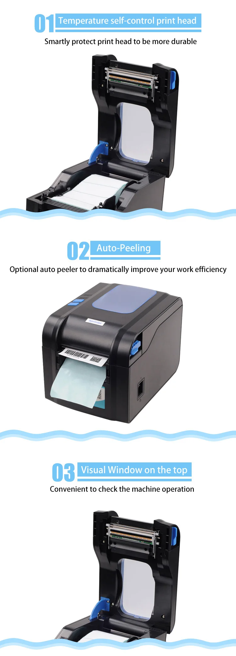 Xprinter Xp-370b 80mm Printer 3inch Thermal Shipping Label Printer 4x6 Barcode Printer - Buy ...