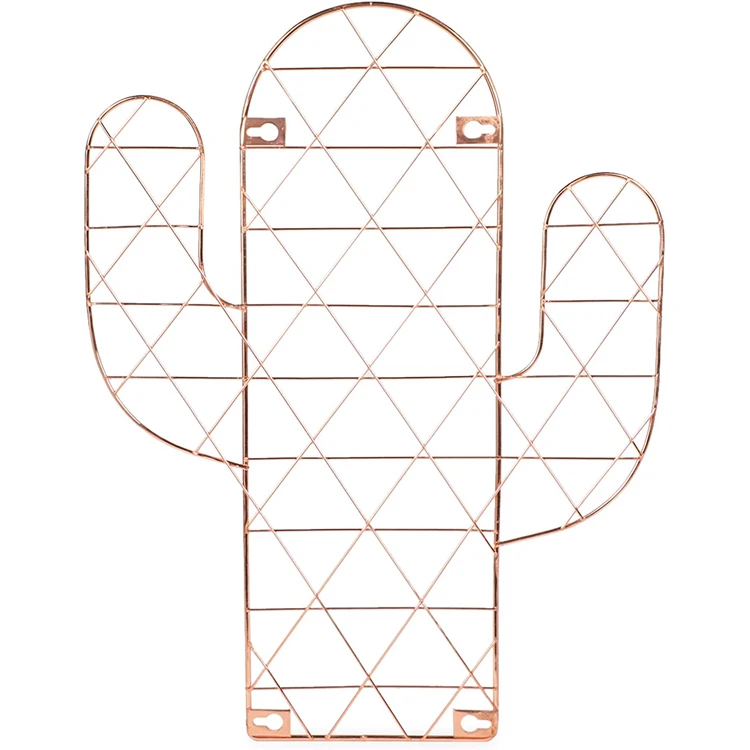 Multifunctional Metal Mesh Wire Wall Cactus Shape Grid With Clips Photo ...