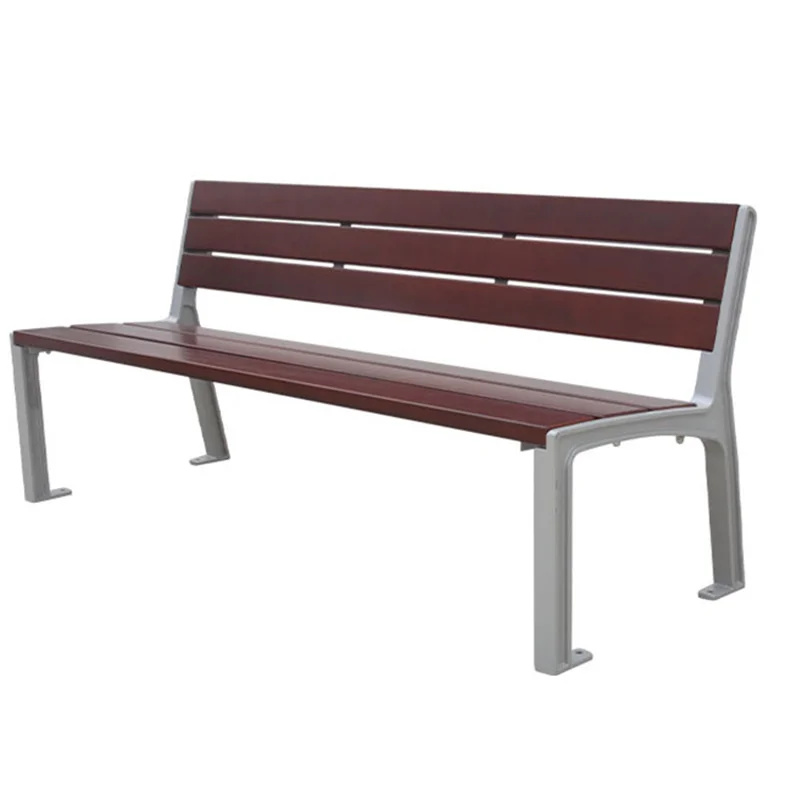 4ft 5ft 6ft Outdoor WPC Wood Slats Bench Seat Outside Park Cast Iron ...