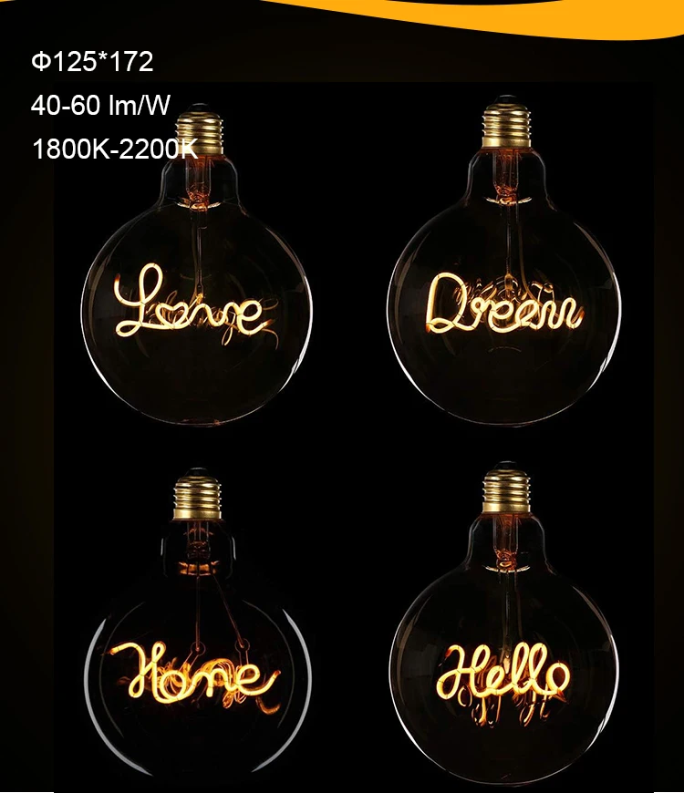 Unique Energy Saving 2200k G125 Wedding Decoration Led Light Bulbs ...