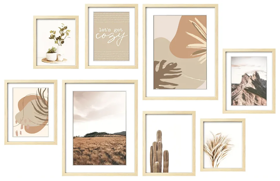 Shop Our Modern Neutral Gallery Wall Frame Set for Home Decor