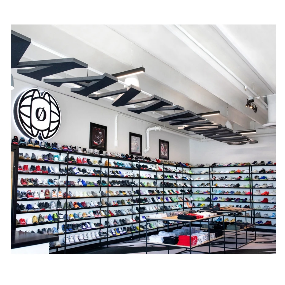 Sport Shoe Shop Display Showroom Design Sneakers Window Store Fixture ...