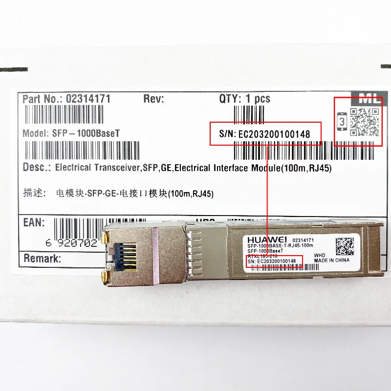 Huawei Ge Optical Modules Sfp-1000baset Electrical Transceiver Sfp Ge Electrical Interface ...