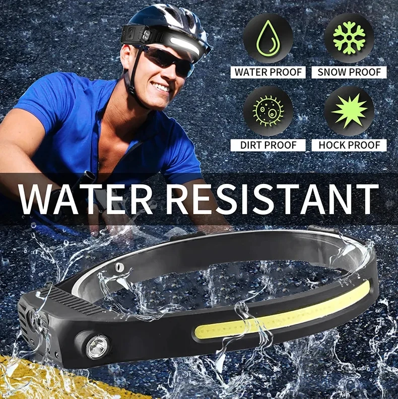 1000 Lumen Wireless Emergency Head Torch Light Usb Rechargeable 3w Xpe ...