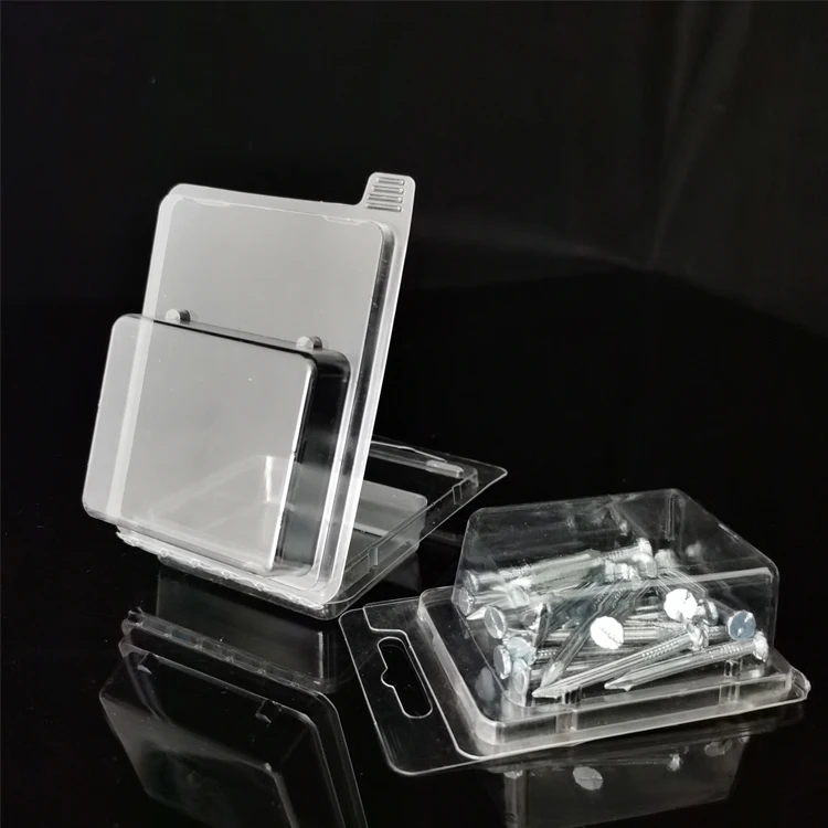 Stock clear PET Transparent Plastic Clamshell Display Box for Screw ...