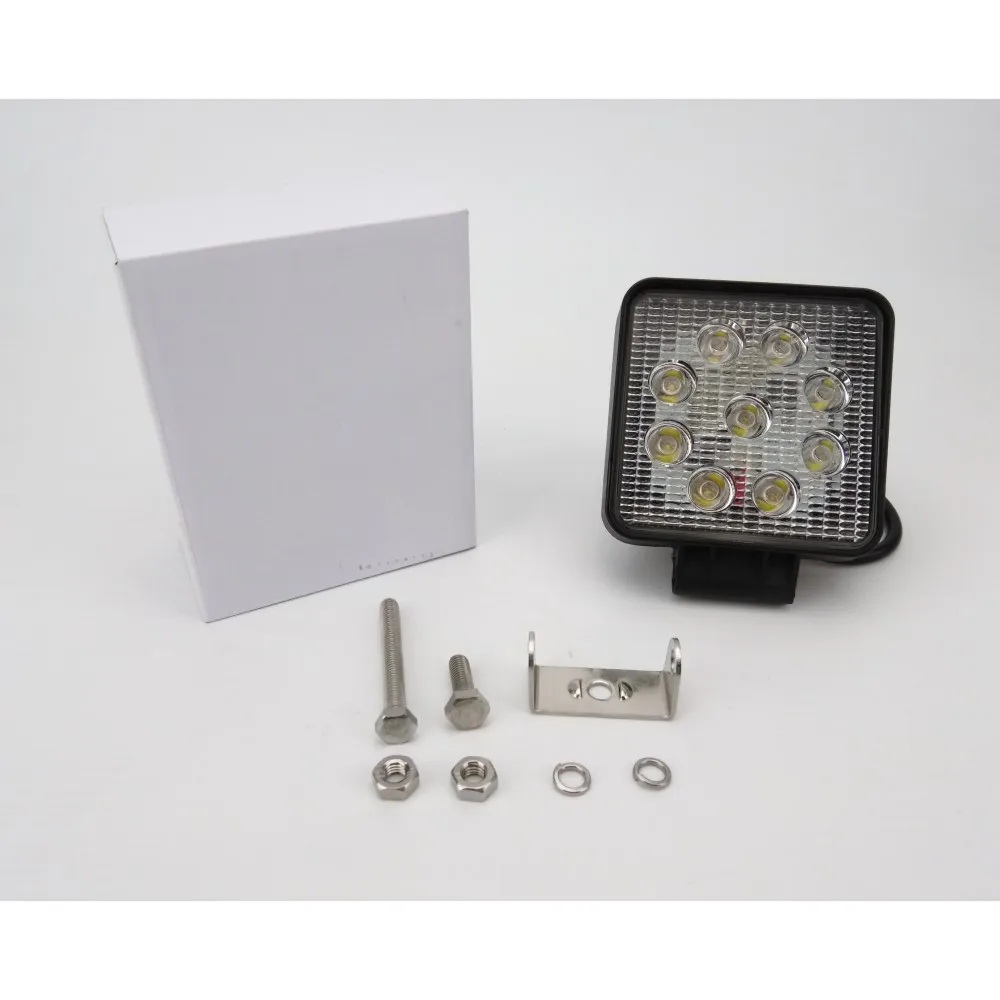 Offroad Forklifts Led Flood Work Light Switch 27w Square Led Lamp For ...