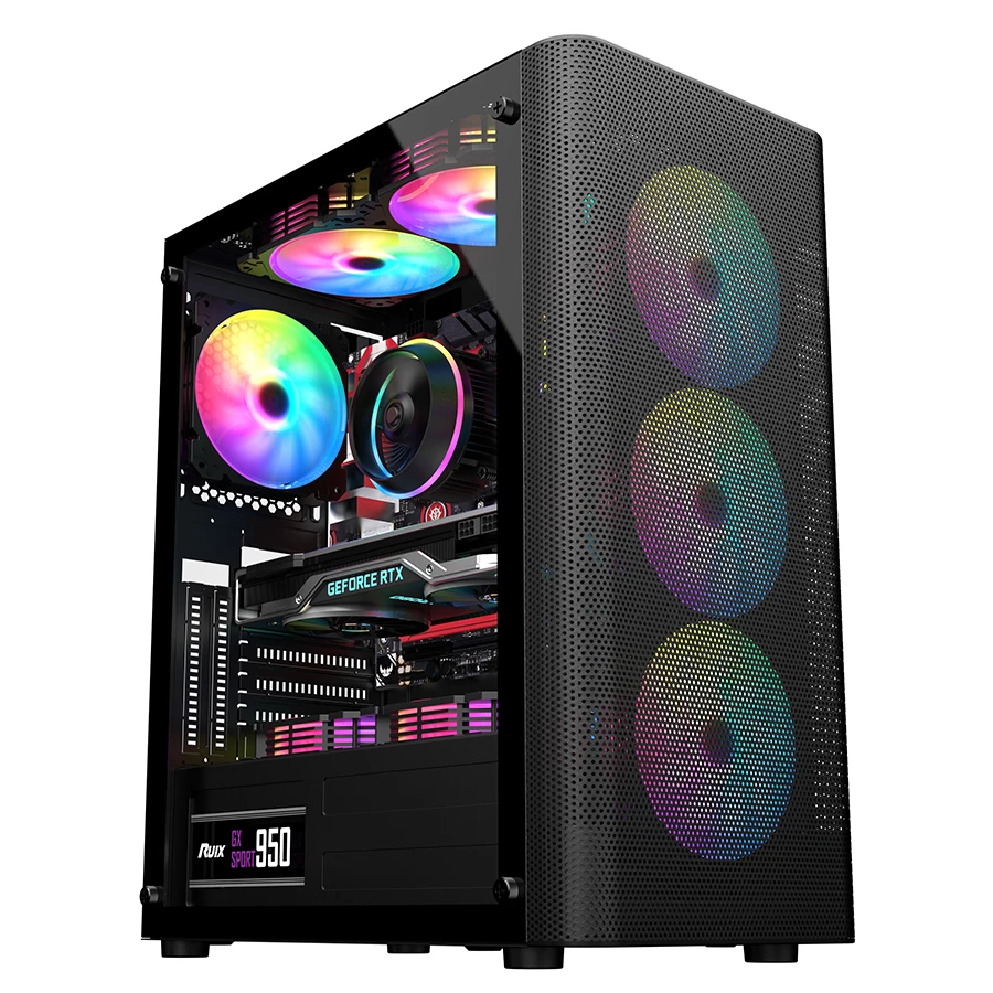 Ruix New Design Plastic Front Mesh Gaming Office E-atx Atx Eatx Pc Case ...