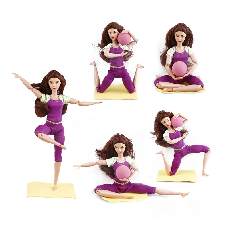 21 Movable Joints Girls Doll Yoga Toys Set 2022 With Ball Mat - Buy ...