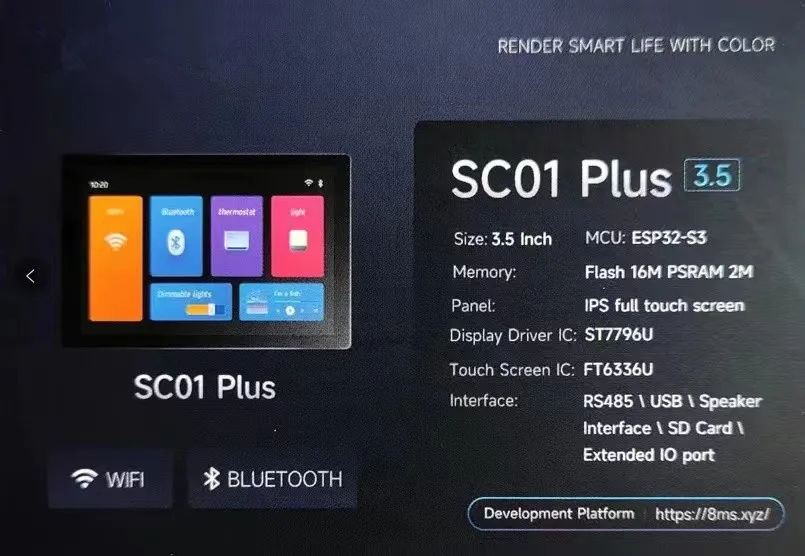 Upgrade WT32-SC01 plus 16MB hmi lcd board esp32 development board with ...