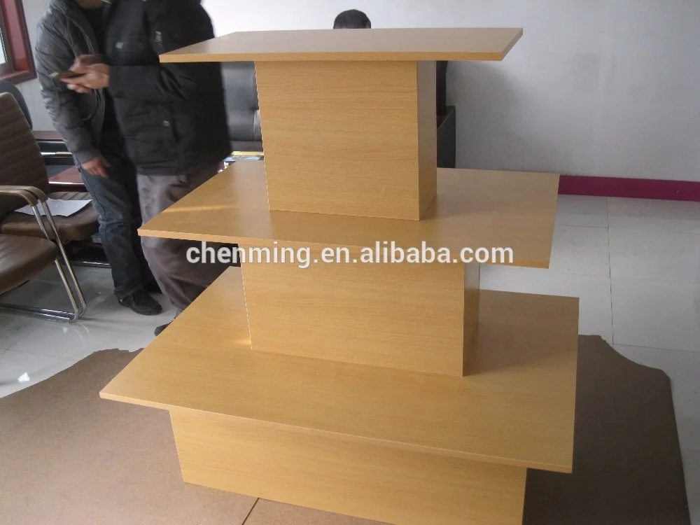 3 Tier Wooden Retail Displays - Stylish & Versatile Fixtures
