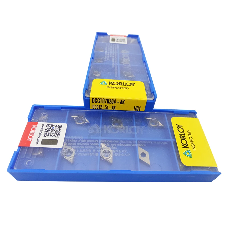 Aluminum Cnc Insert Dcgt 11t304-ak Dcgt070204-ak H01 100% Original Korloys Carbide Lathe Tools ...