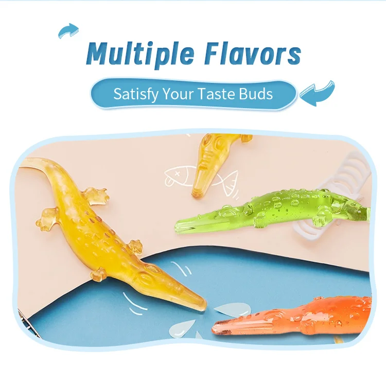 Crocodile Candy Peach Apple Flavored Fudge Crocodile Shape Qq Candy ...