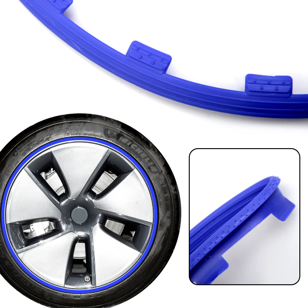Vehicle Color Velgen Beschermer Decor Strip Car Wheel Hub Wheel Protect ...