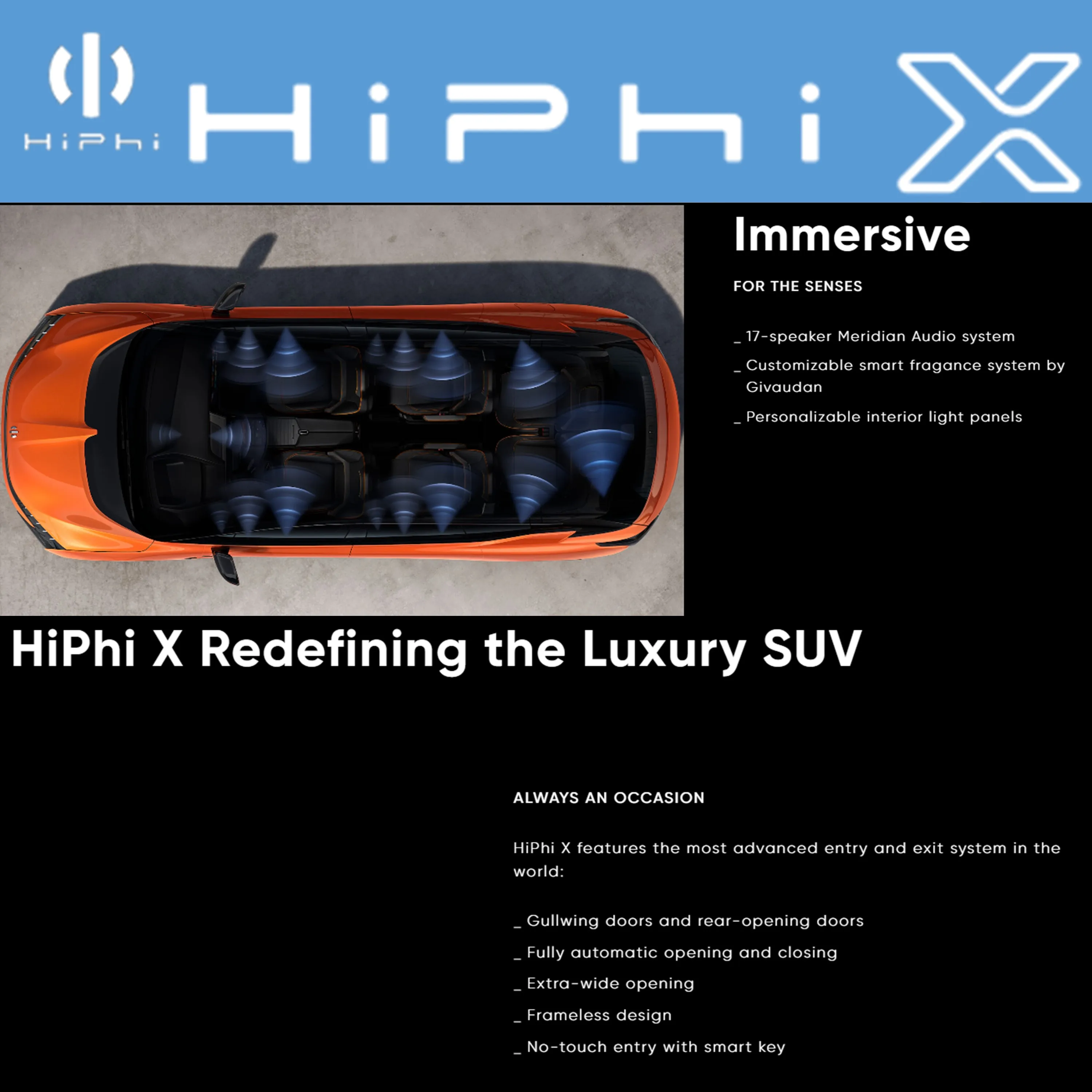 Hiphi X Luxury Suv Electric Car 4wd Electric Vehicle Earnest Money Long ...