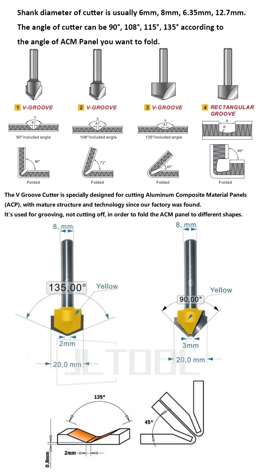 Aluminum Composite Material (acm) Panels Engraving Tools Aluminum Bit ...