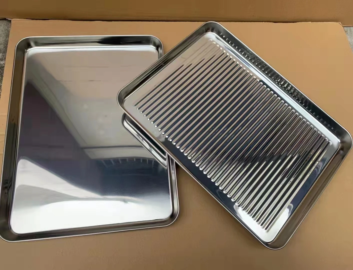Food Grade Corrugated Stainless Steel 304 316 Bbq Grill Roasting Pans ...
