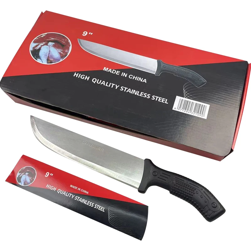 Stainless Steel Slaughter Knife with PP Plastic Handle