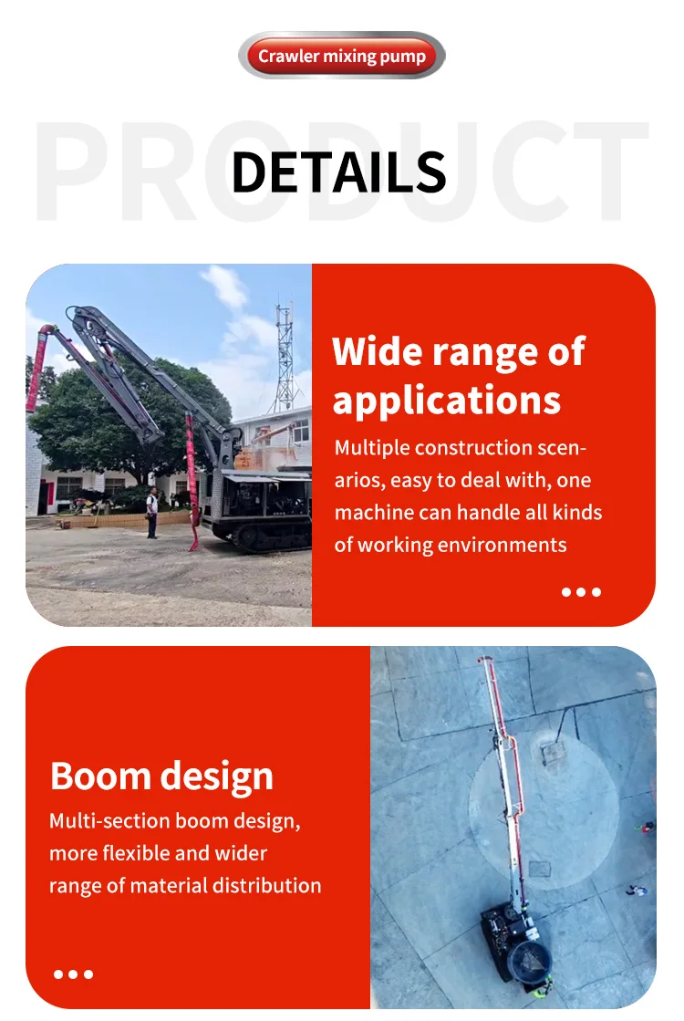 Boom Concrete Pump Trailer Mounted Concrete Pump with Boom for Pumping ...