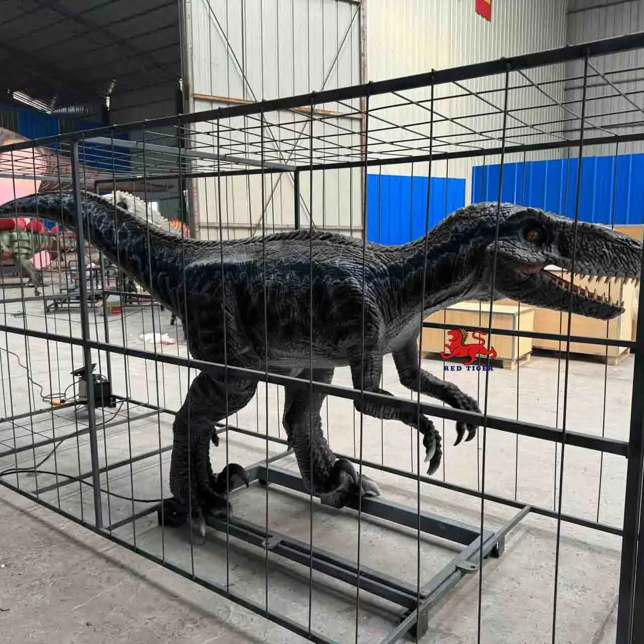Realistic Animatronic Dinosaur Life-sized raptor for Amusement Park and ...